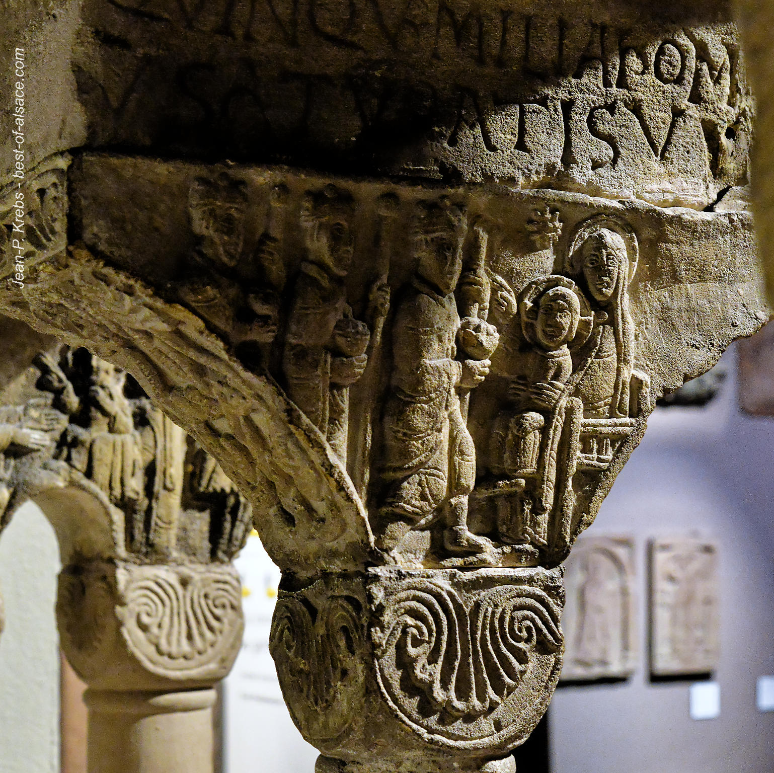 Arrivée des rois Mages, cloître roman d’Eschau, musée de l’Oeuvre Notre ...